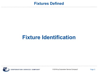 CSC The UCC & Fixtures | PPT