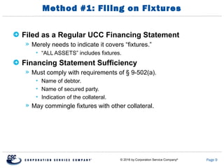 CSC The UCC & Fixtures | PPT