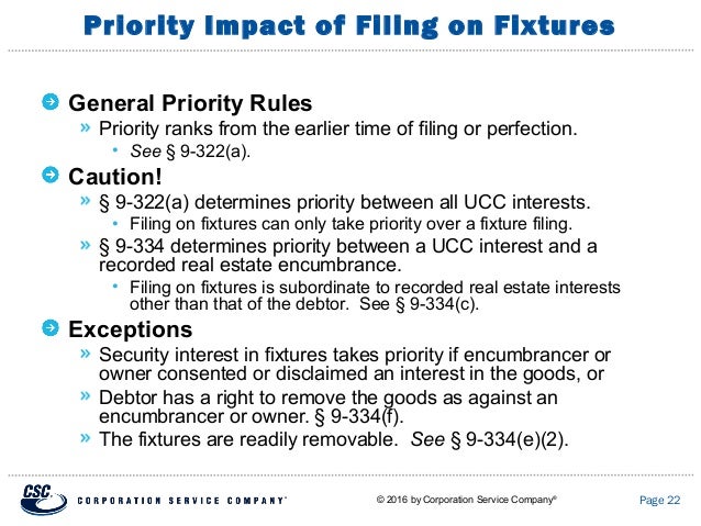 CSC The UCC & Fixtures