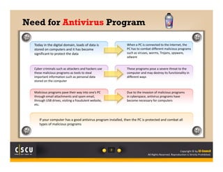 Cscu module 03 protecting systems using antiviruses | PPT