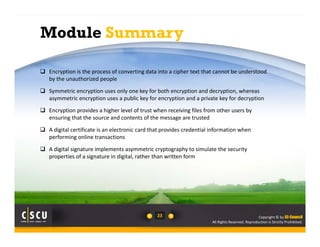 Cscu module 04 data encryption | PDF | Information and Network Security | Computing