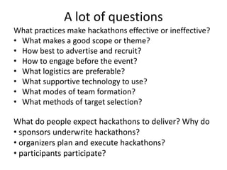 Community and Code: Lessons from NESCent Hackathons | PPT