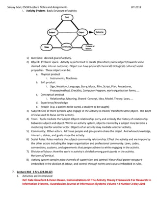 CSCW lecture notes, Sanjay Goel, JIIT, 2012 | PDF