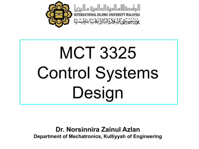 CSD-01 - Introduction to Control System Design.ppt | Educational ...