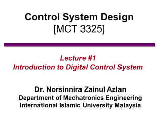 CSD-01 - Introduction to Control System Design.ppt