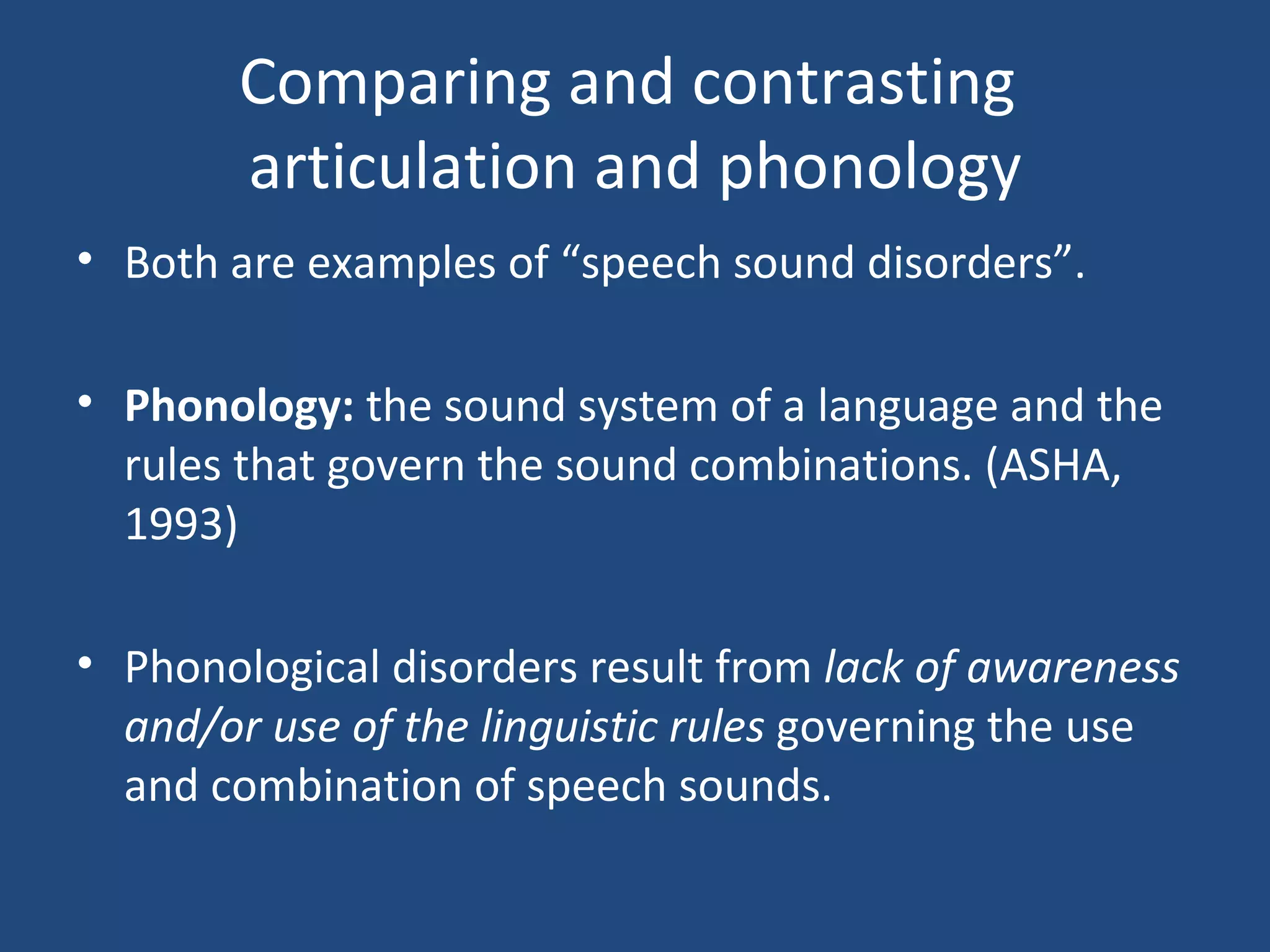 Csd 210 articulation disorders - fall 2010 | PPT