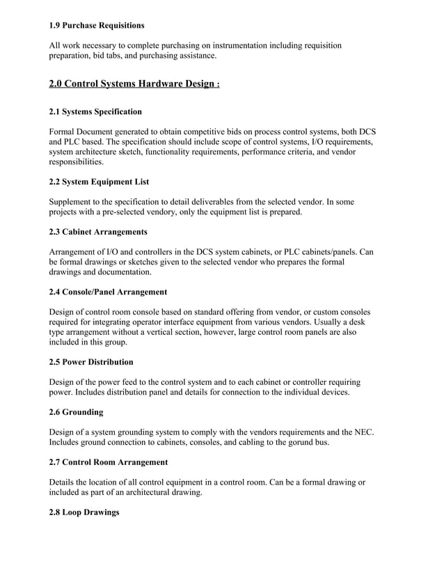 Typical Control System Design Document/Guideline | DOC | Computing ...