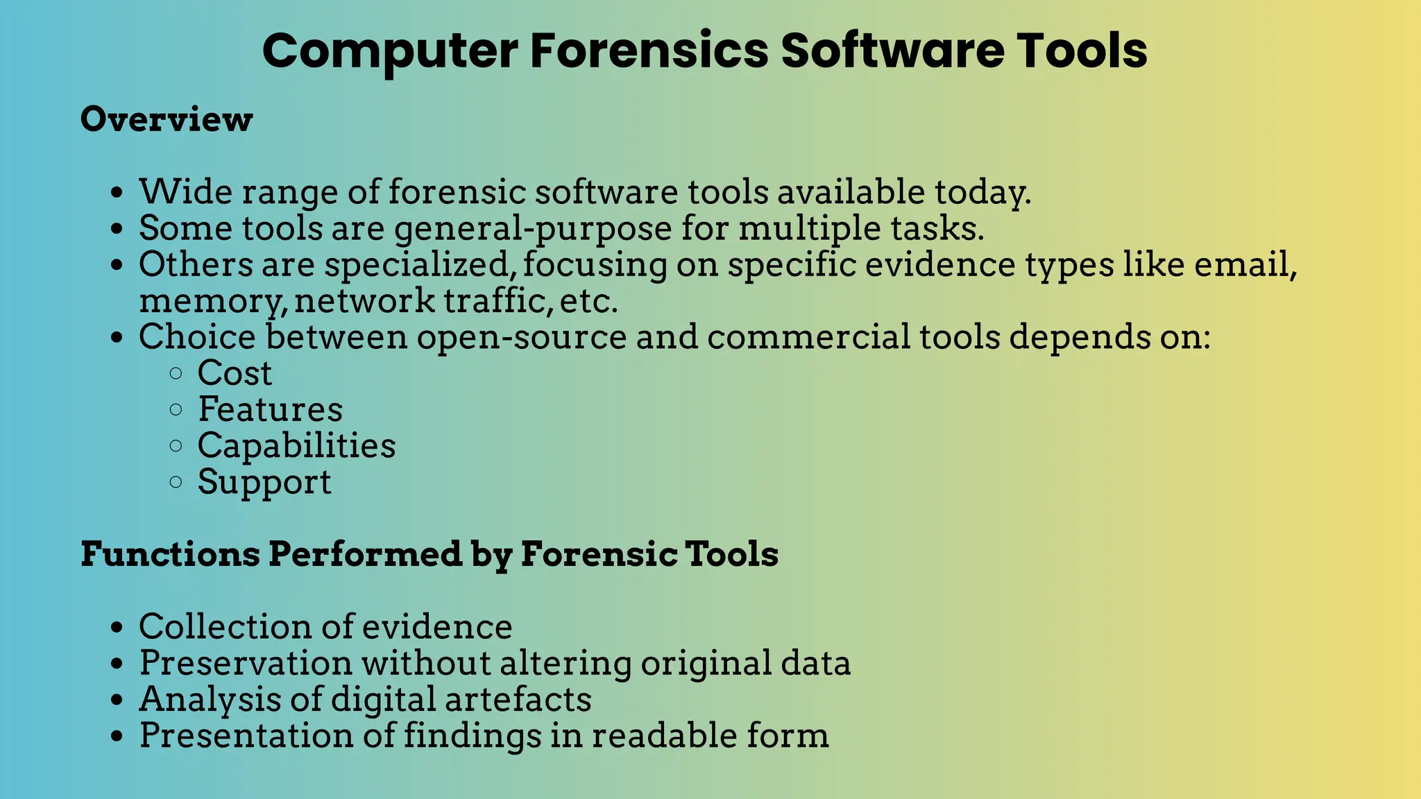 csdf unit 6 current computer forensics tools.pdf