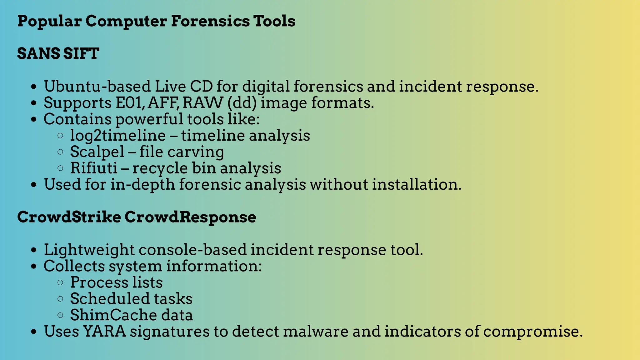 csdf unit 6 current computer forensics tools.pdf