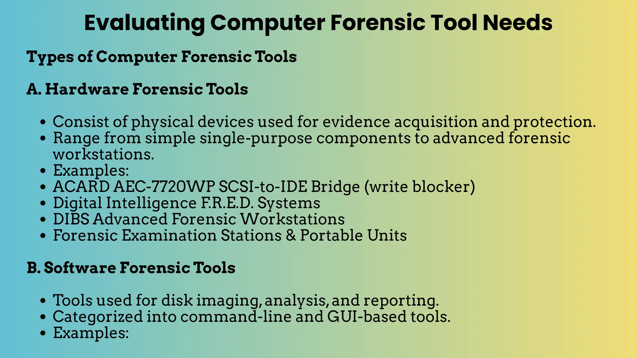 csdf unit 6 current computer forensics tools.pdf