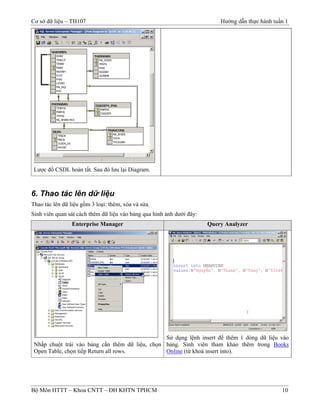 Csdl tlth-huong dan su dung sql server 2000 | PDF