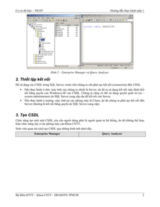 Csdl tlth-huong dan su dung sql server 2000 | PDF