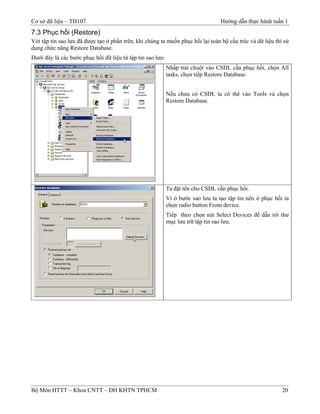 Csdl tlth-huong dan su dung sql server 2000 | PDF