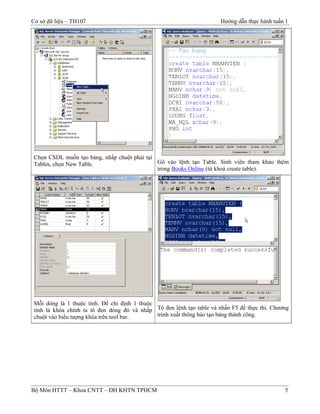 Csdl tlth-huong dan su dung sql server 2000 | PDF