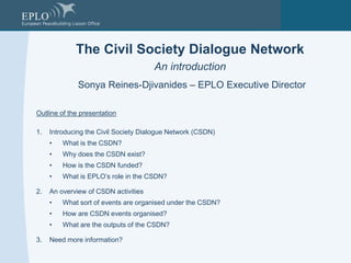CSDN a Presentation by Sonya Reines-Djivanides | PPT