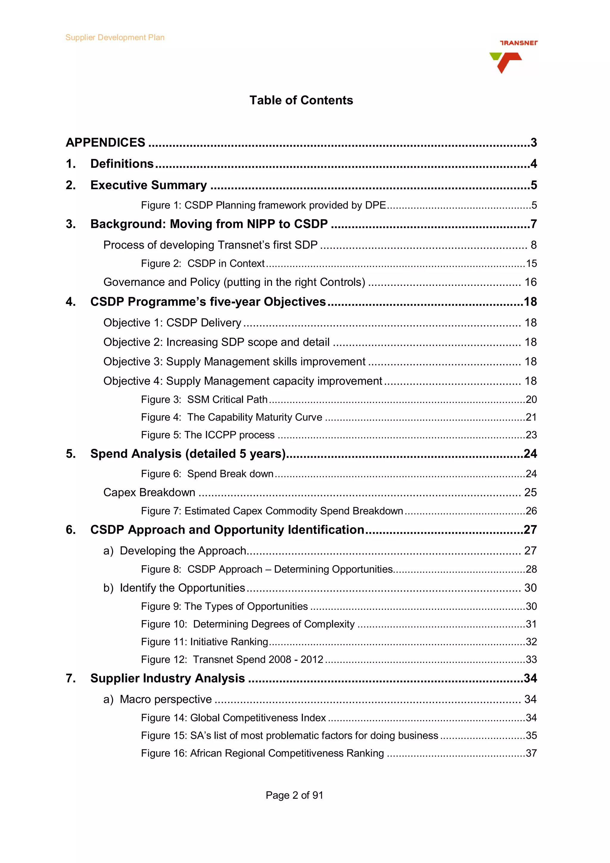 Transnet Supplier Development Plan | PDF