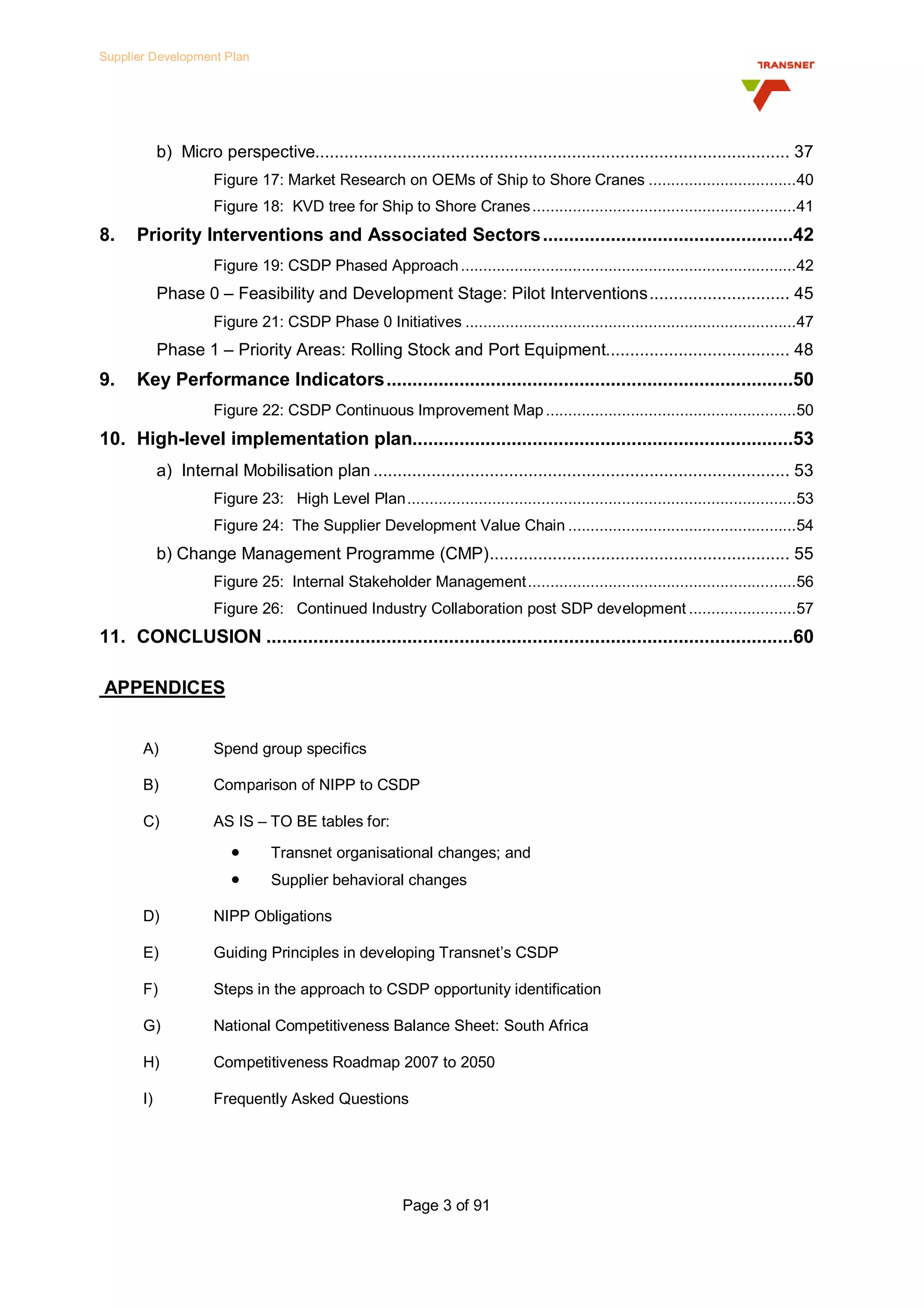 Transnet Supplier Development Plan | PDF