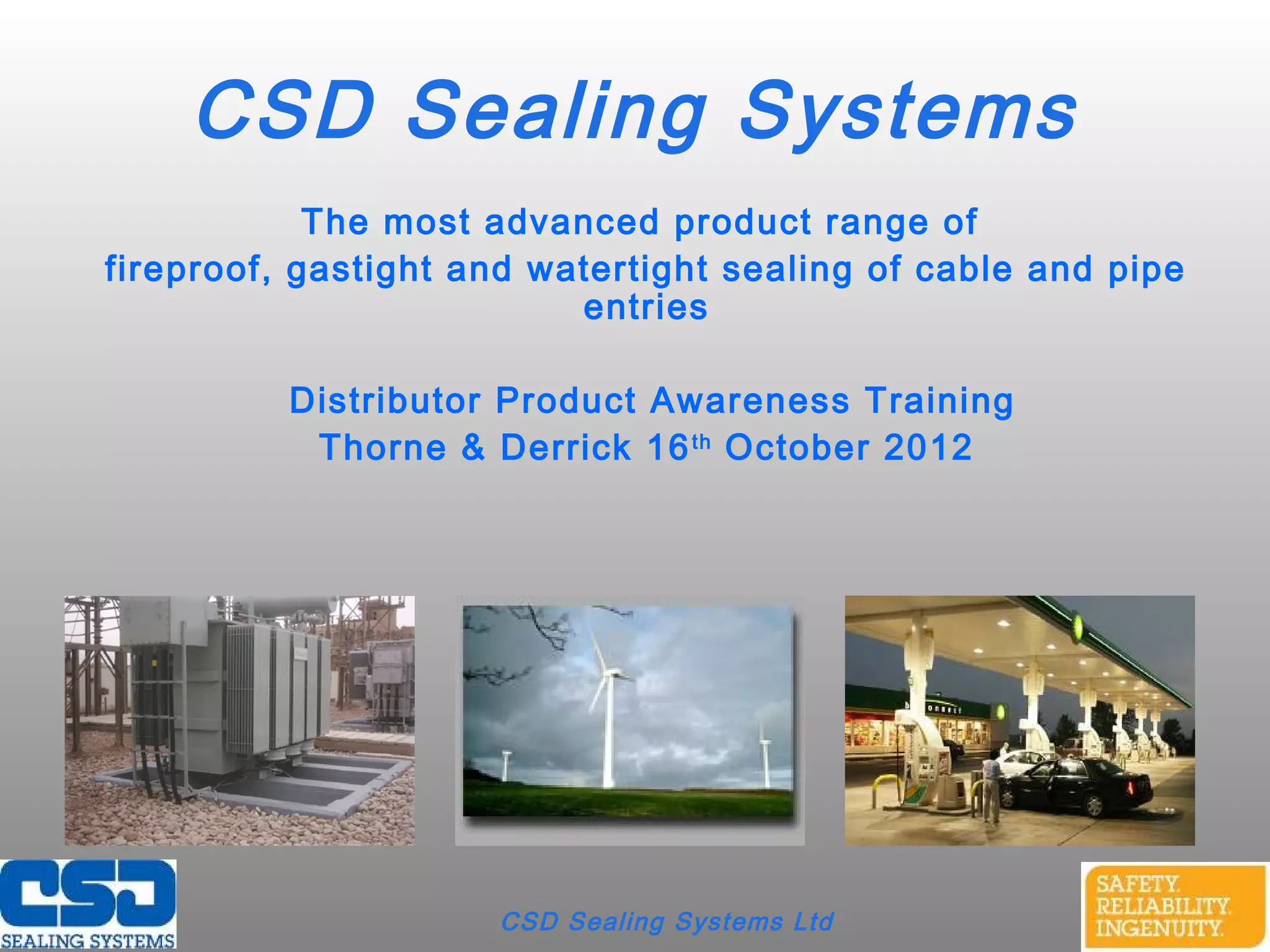 CSD Sealing Systems - Fireproof, Gastight & Watertight Sealing Of Cable ...