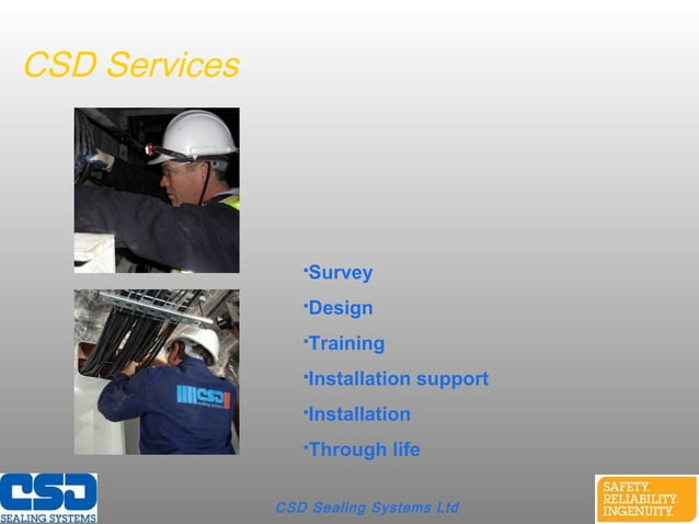 CSD Sealing Systems - Fireproof, Gastight & Watertight Sealing Of Cable ...