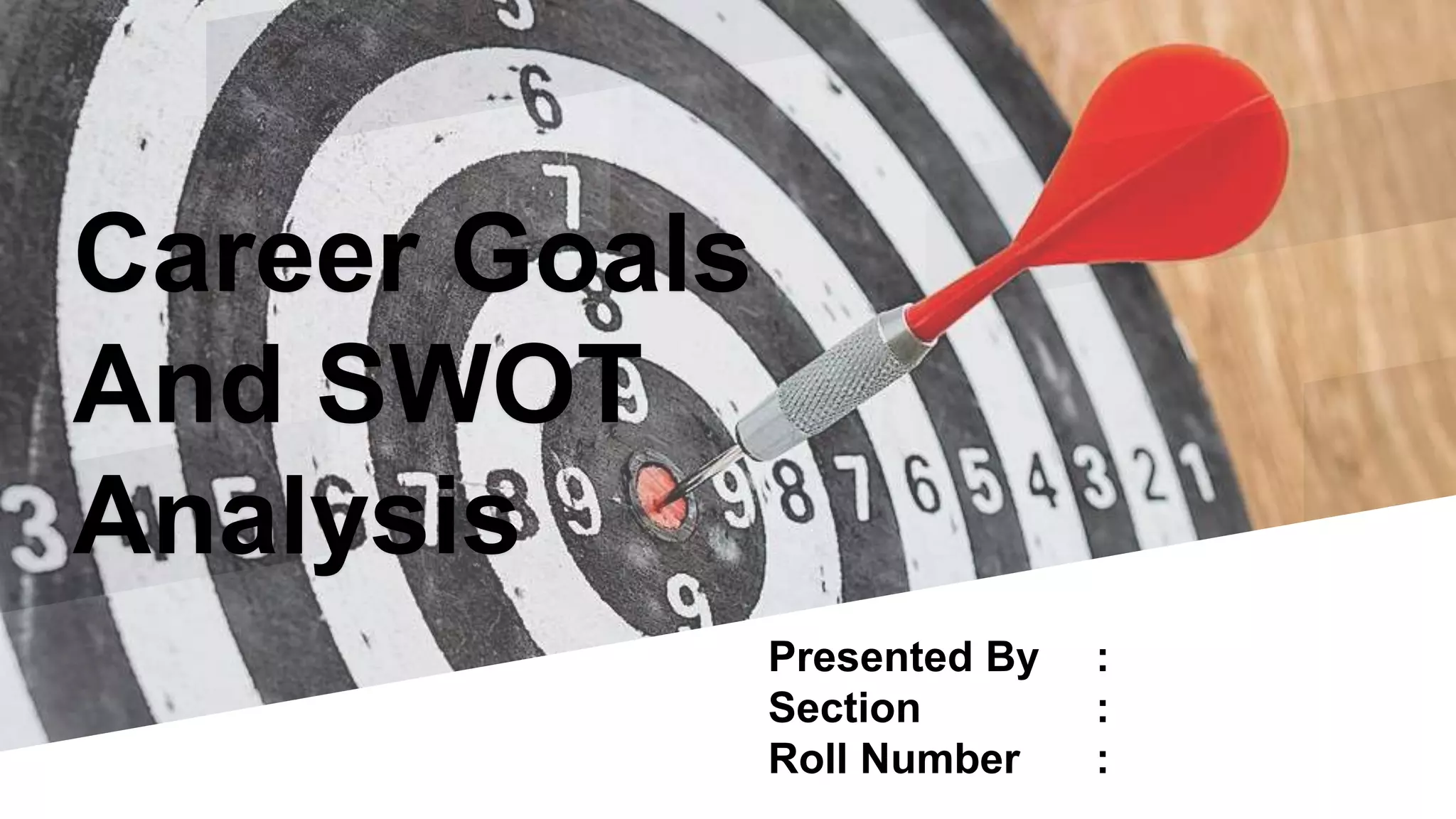 Career Goals and SWOT Analysis for MBA Student | PPTX