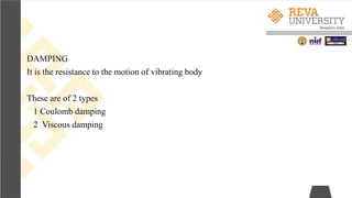 PPT PRESENTATION ON COULOMB DAMPING AND VISCOUS DAMPING | PPTX