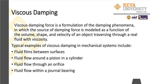PPT PRESENTATION ON COULOMB DAMPING AND VISCOUS DAMPING | PPTX