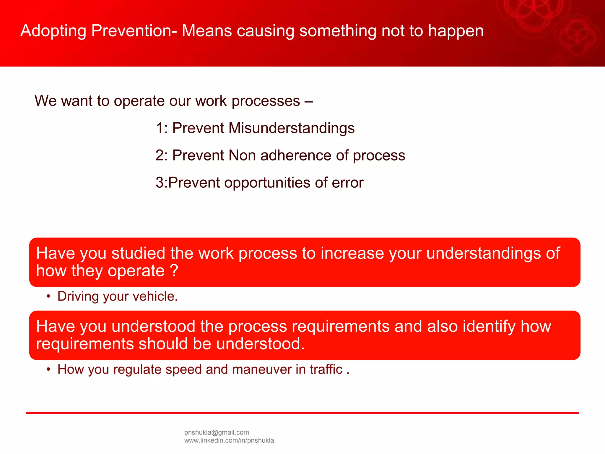 Quality : First Time Right Approach | PPTX