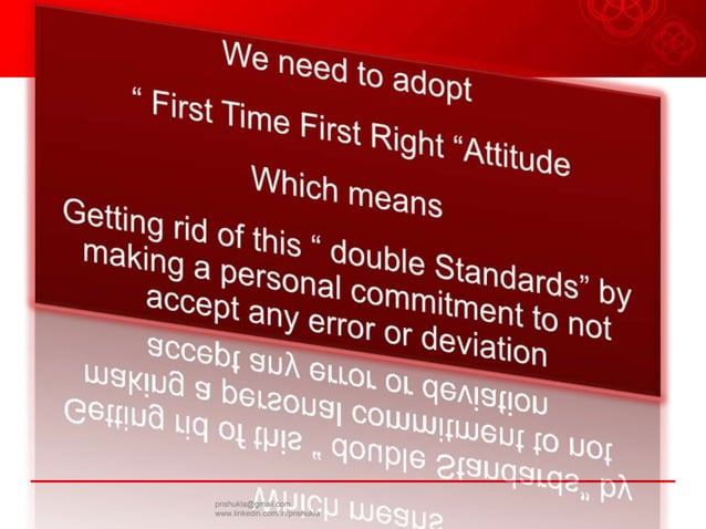 Quality : First Time Right Approach | PPTX