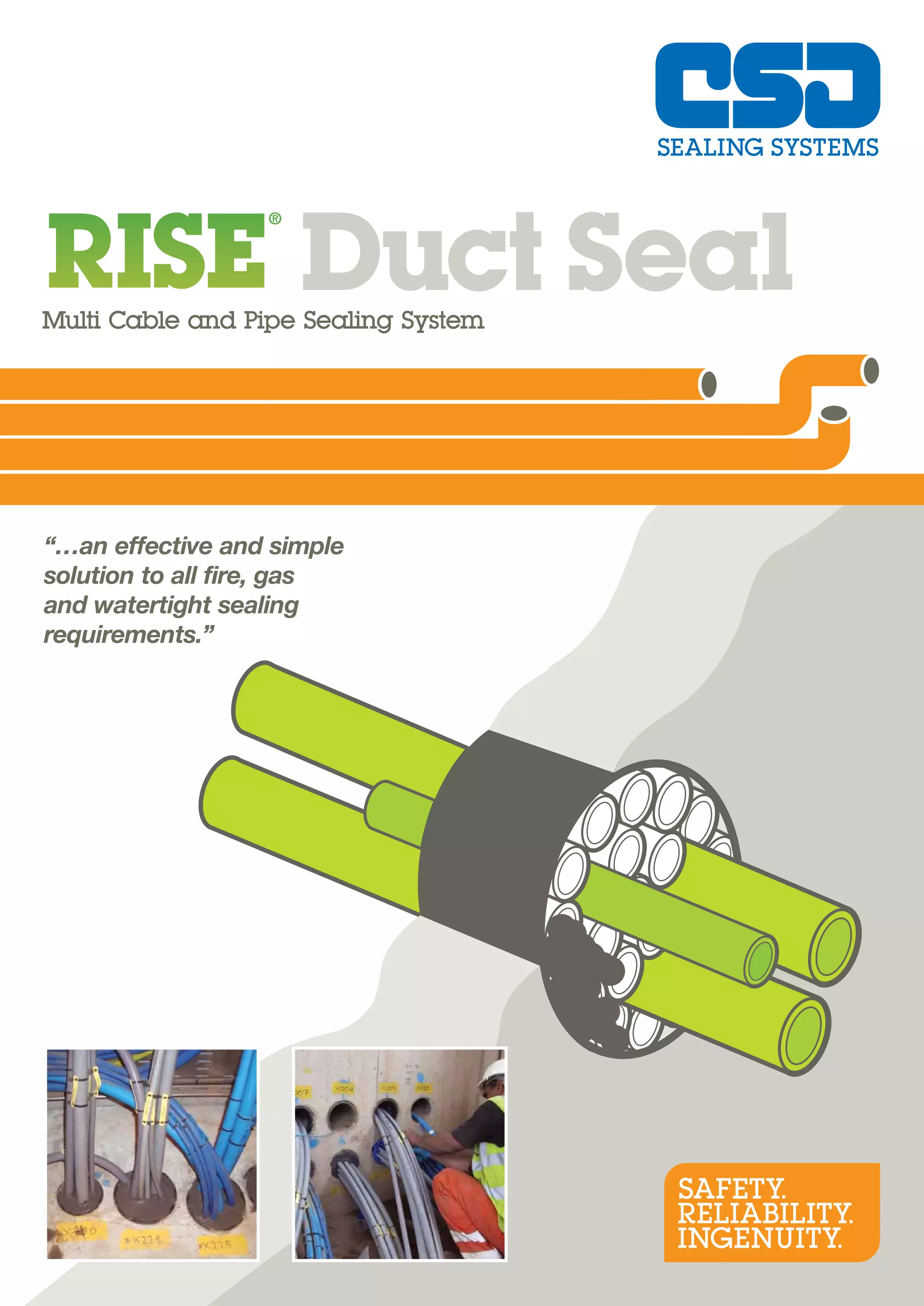 CSD RISE Cable Duct Seals - Motorway Comms & Power Cable Seals | PDF