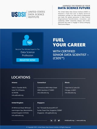 CERTIFIED SENIOR DATA SCIENTIST (CSDS™) | PDF