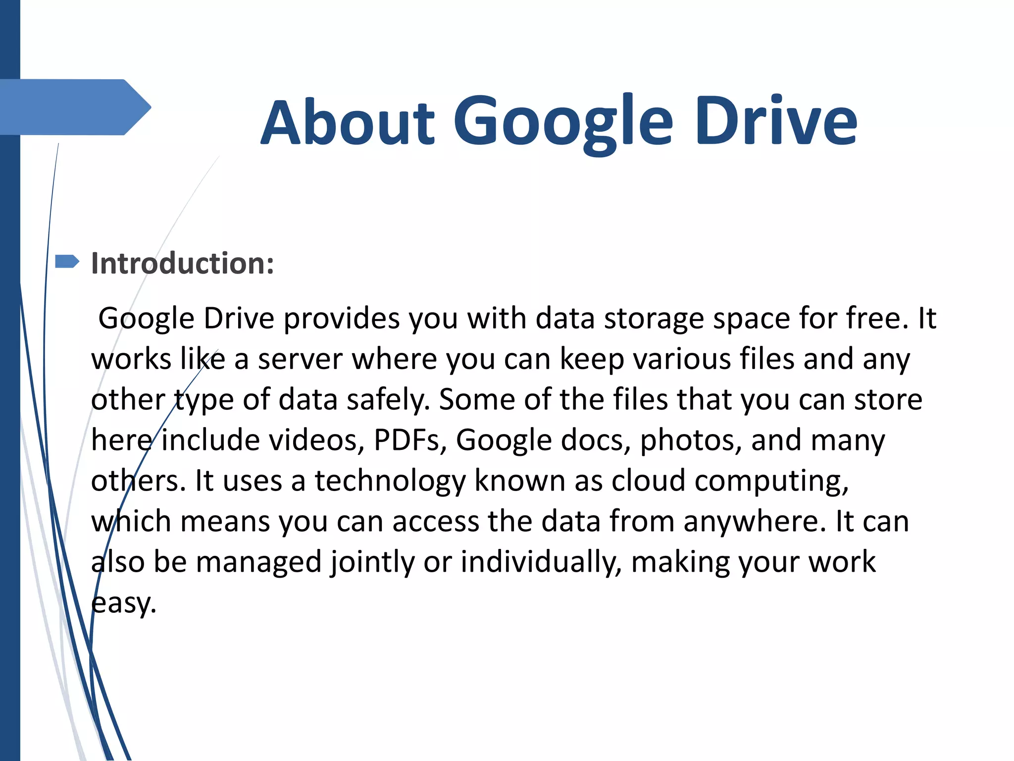 Google Drive Presentation slide | PPTX