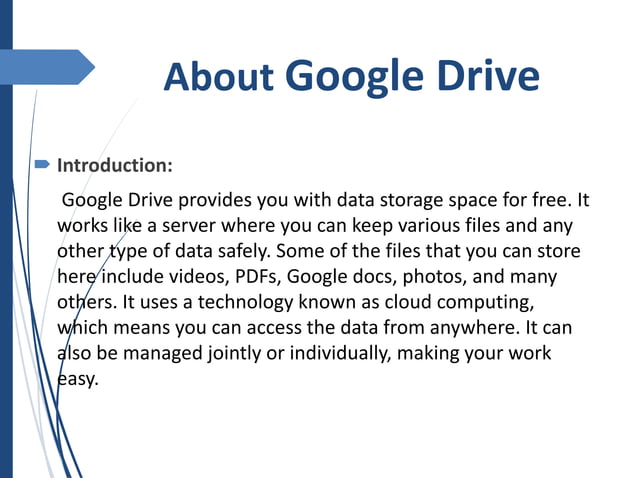 Google Drive Presentation slide | PPTX