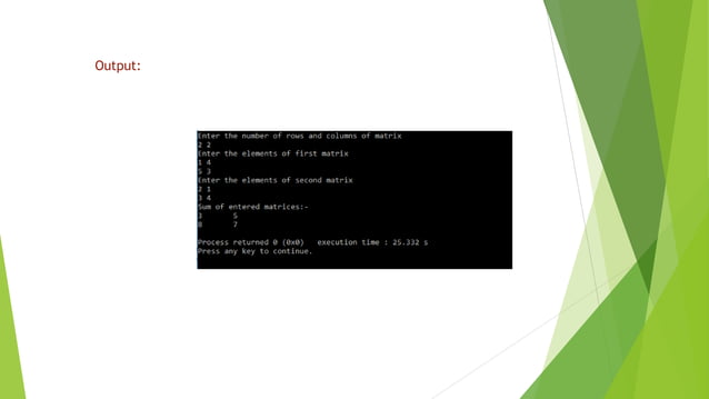 Cse 121 presentation on matrix [autosaved] | PPT