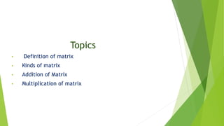 Cse 121 presentation on matrix [autosaved] | PPT
