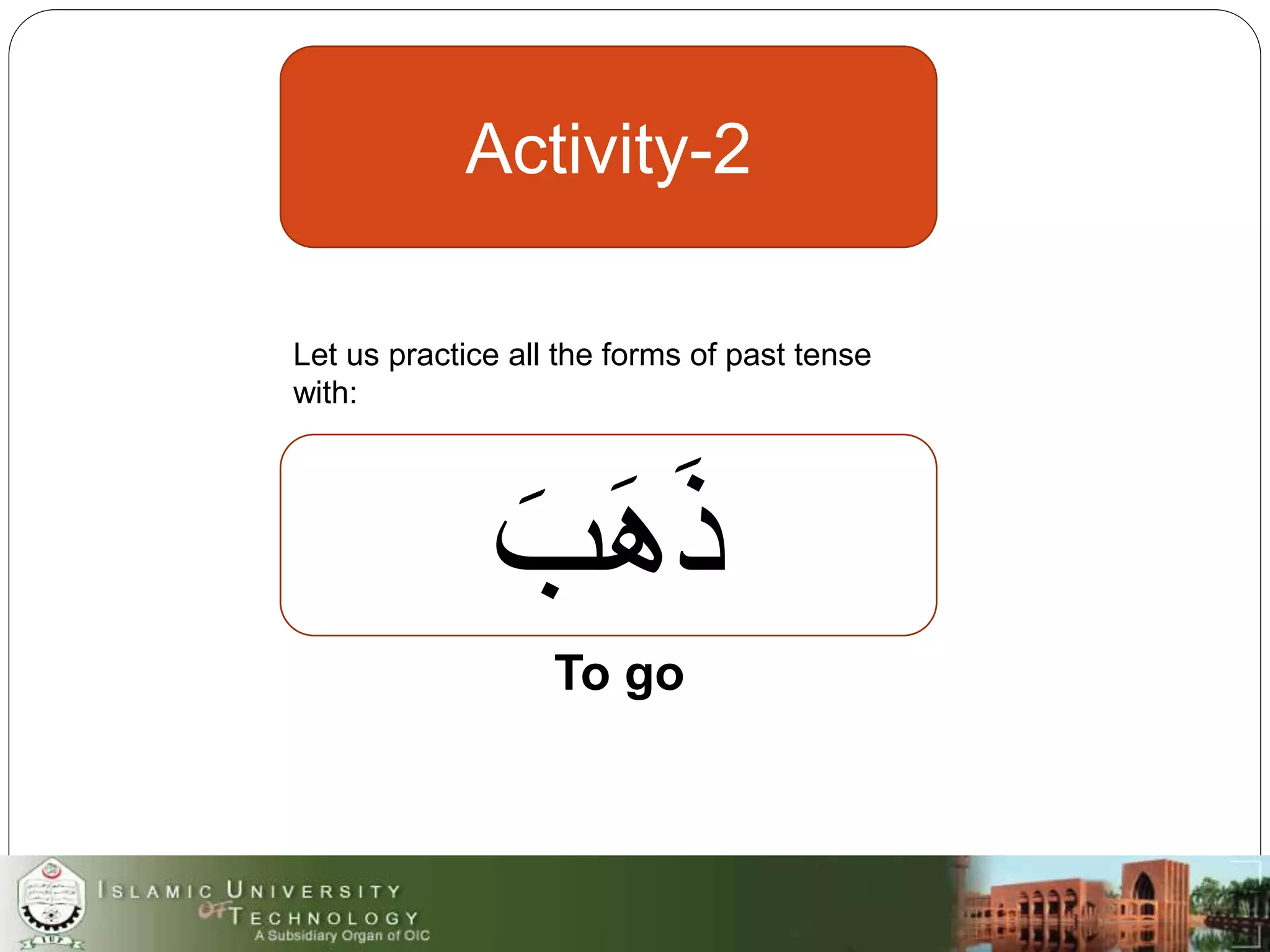Arabic Past Tense | PPTX