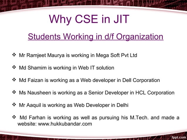 Marketing of CSE Department | PPT