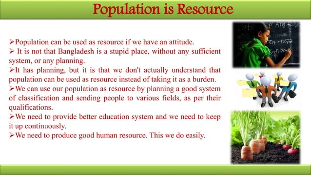 The population is resource or burden for Bangladesh | PPTX