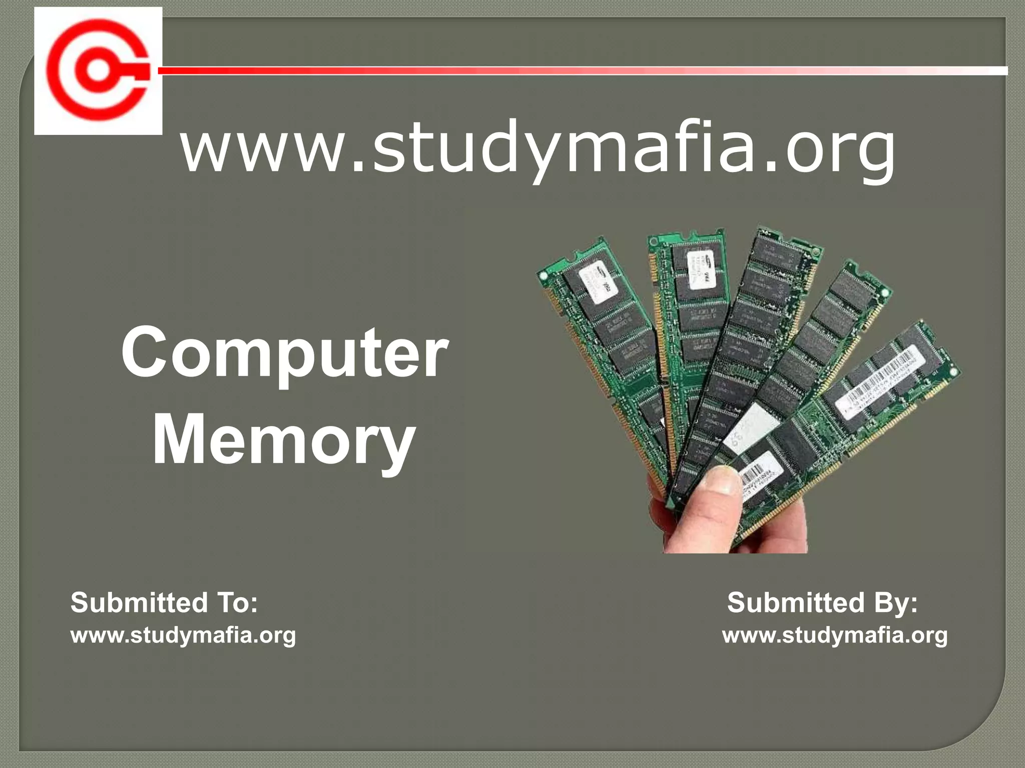 Cse Computer Memory Ppt Pptx
