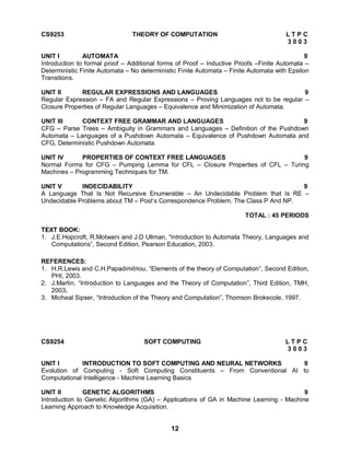 M.E. syllabus regulation 2009 | PDF