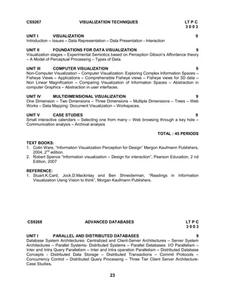 M.E. syllabus regulation 2009 | PDF