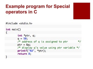 Cse lecture-4.1-c operators and expression | PPTX