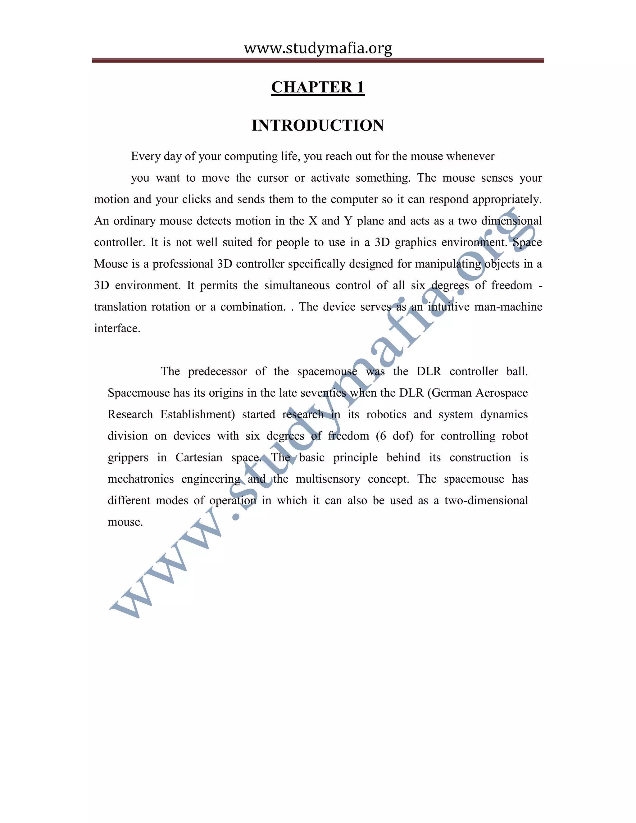 Cse space-mouse-report | PDF