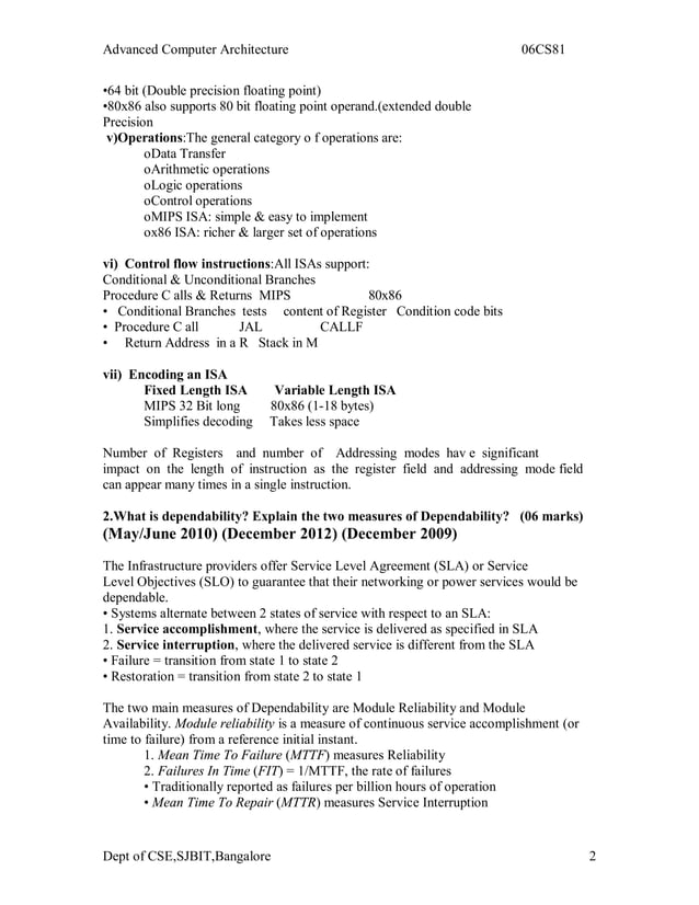 Cse viii-advanced-computer-architectures-06cs81-solution | PDF