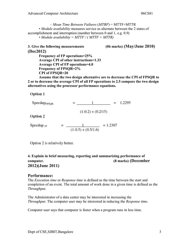 Cse viii-advanced-computer-architectures-06cs81-solution | PDF