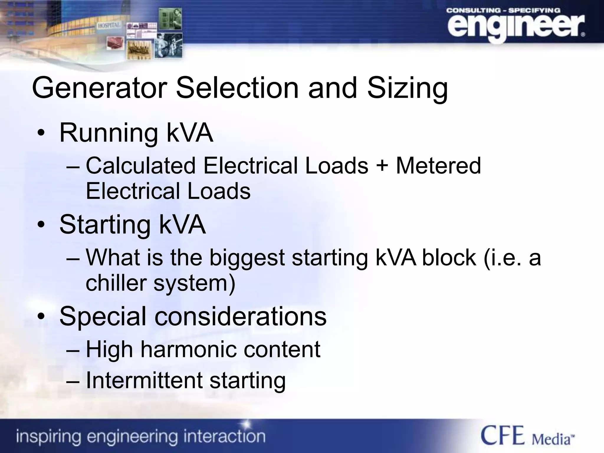 Critical Power: Generators and Generator System Design | PPTX