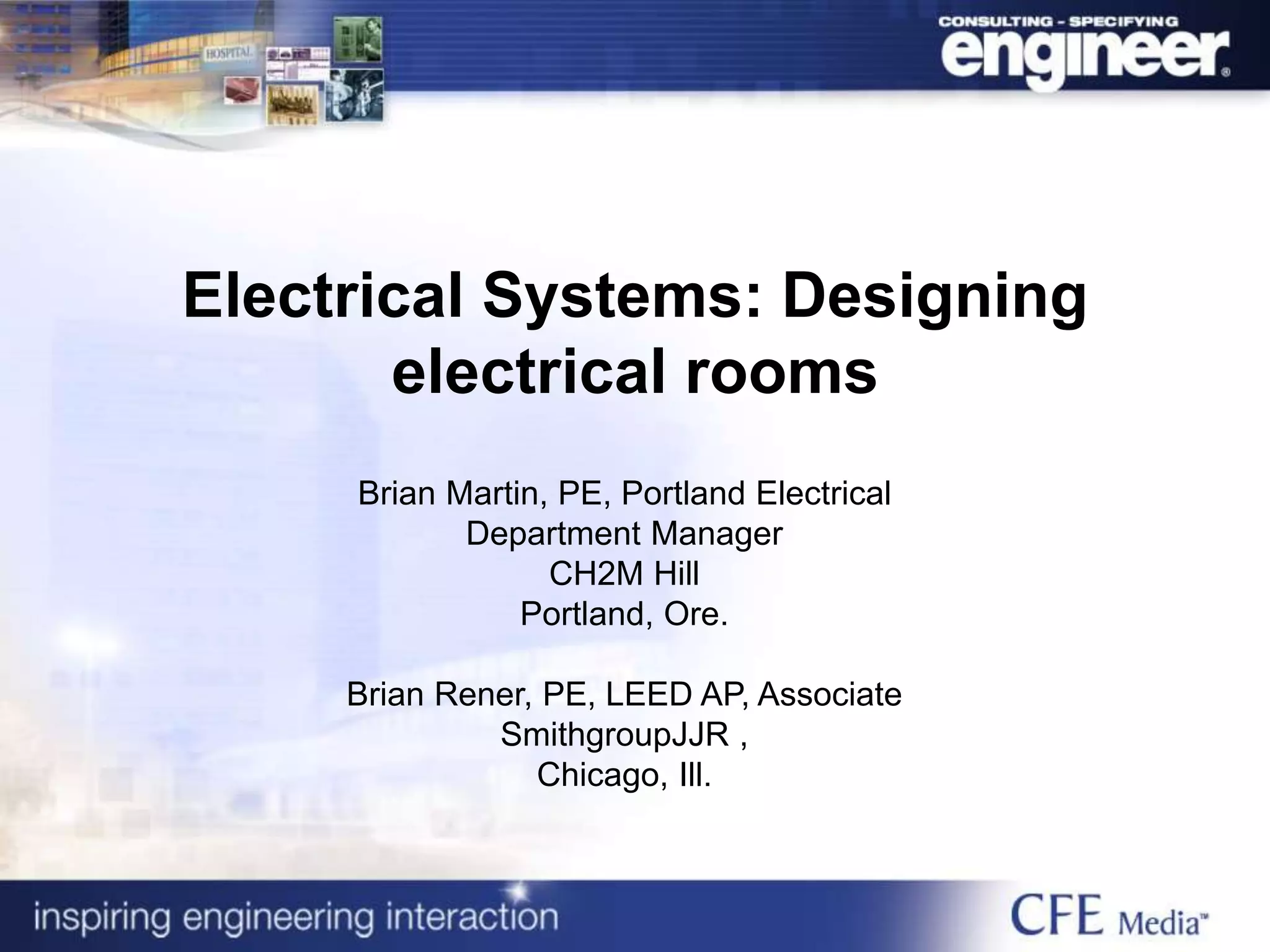 Electrical Systems: Designing electrical rooms | PPTX