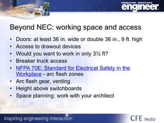 Electrical Systems: Designing electrical rooms | PPTX