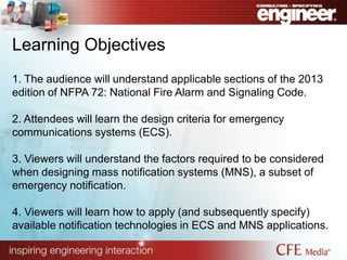 Fire and Life Safety: Notification and Emergency Communication Systems ...