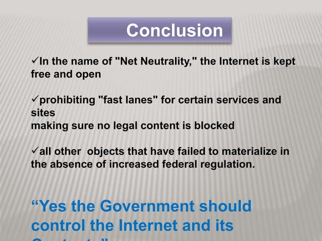 Should Government Control the Internet and its contents | PPTX ...