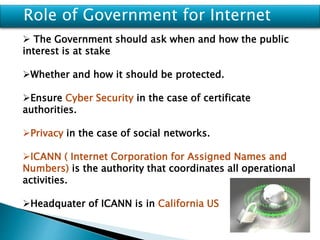 Should Government Control the Internet and its contents | PPTX